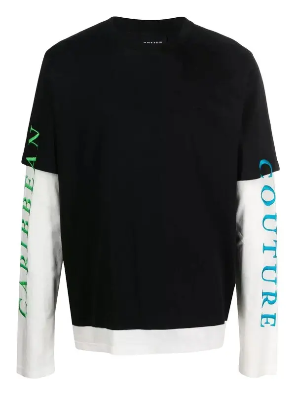 BOTTER Logo Print Long Sleeve T-shirt - Black
