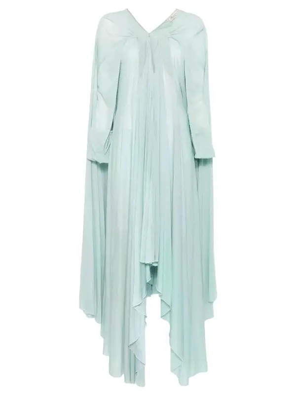 Blumarine Ruffled Asymmetric Dress - Blue