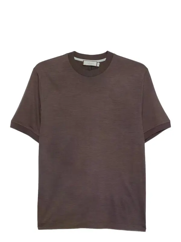 Canali Crew-neck T-shirt - Brown