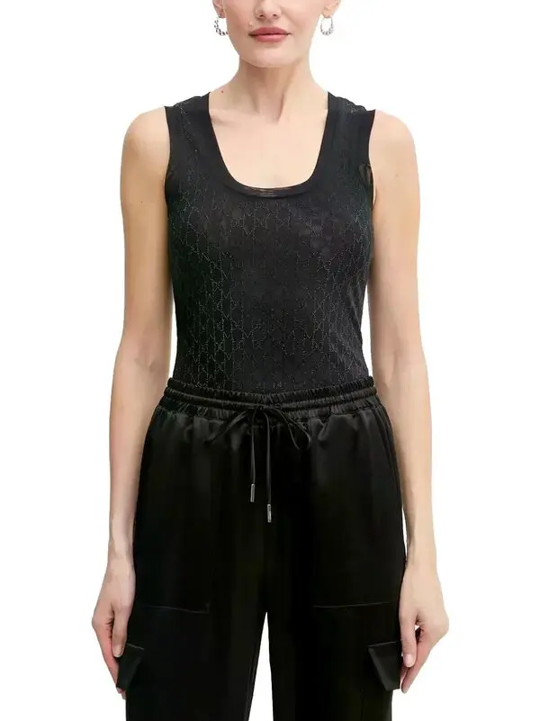MARCIANO Aria Patterned Top - Black