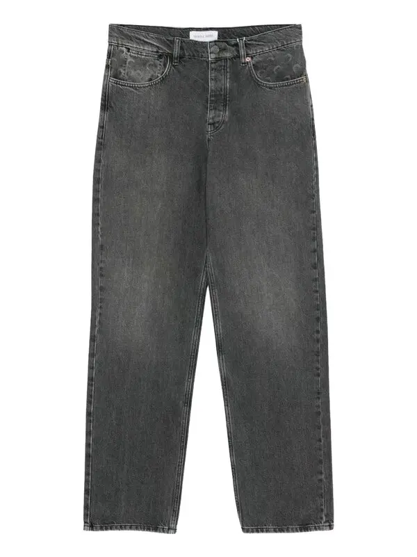 MARINE SERRE Moon Print Belt-loop Jeans - Grey