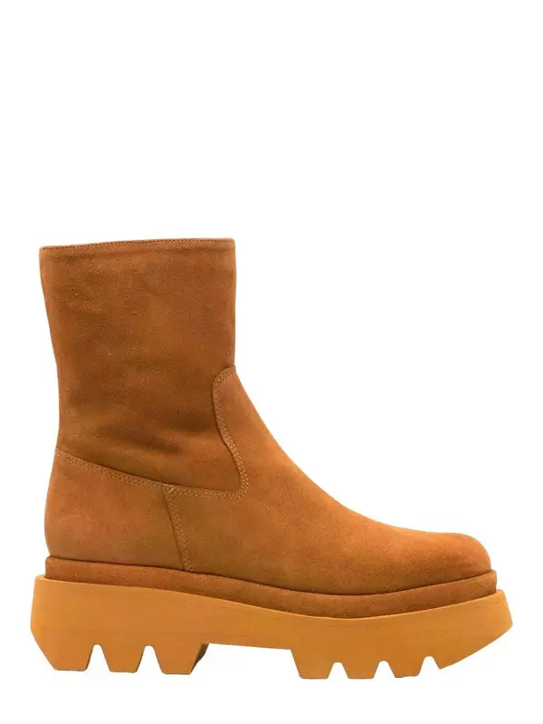 PALOMA BARCELO Osian Round-toe Boots - Brown