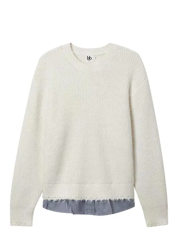 B+AB Knit Round-neck Sweater - Neutrals