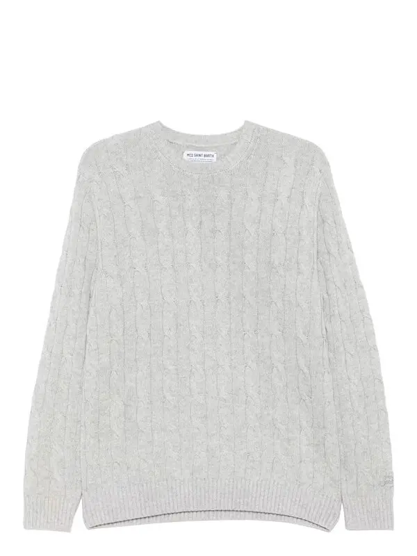 MC2 SAINT BARTH Regent Cable Knit Sweater - Grey