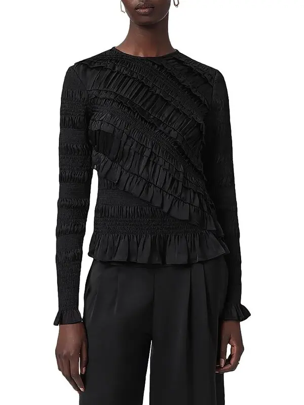 ALLSAINTS Nyla Long Sleeve Top - Black
