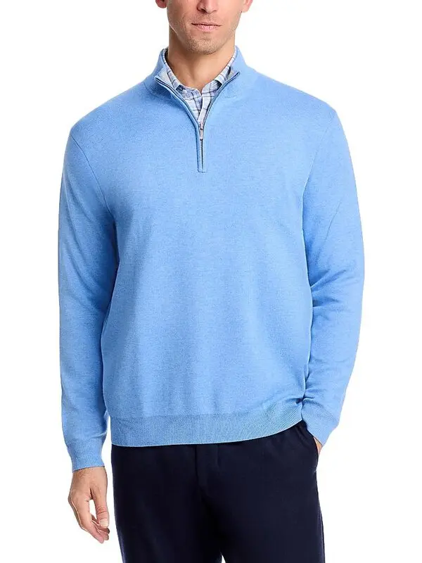 Peter Millar Quarter Zip Sweater - Bluebird