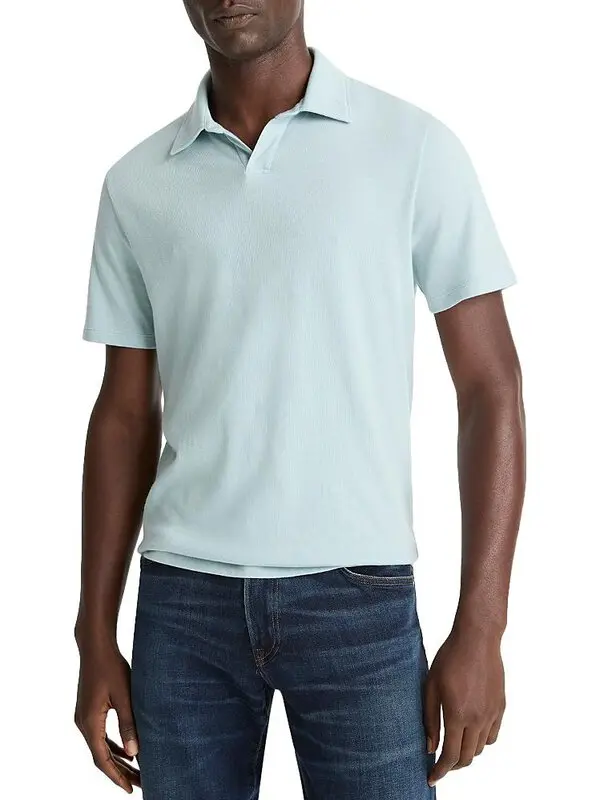 Vince Short Sleeve Loose Knit Polo Shirt - Cascade