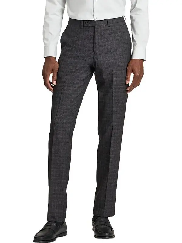 Ted Baker London Wright Tattersall Modern Fit Suit Pants - Charcoal