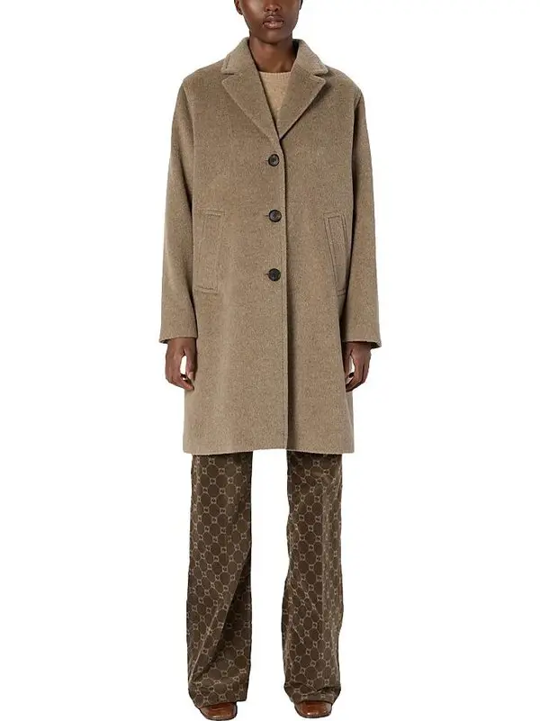 Gerard Darel Minaelle Wool Coat - Camel