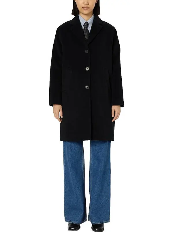 Gerard Darel Minaelle Wool Coat - Navy