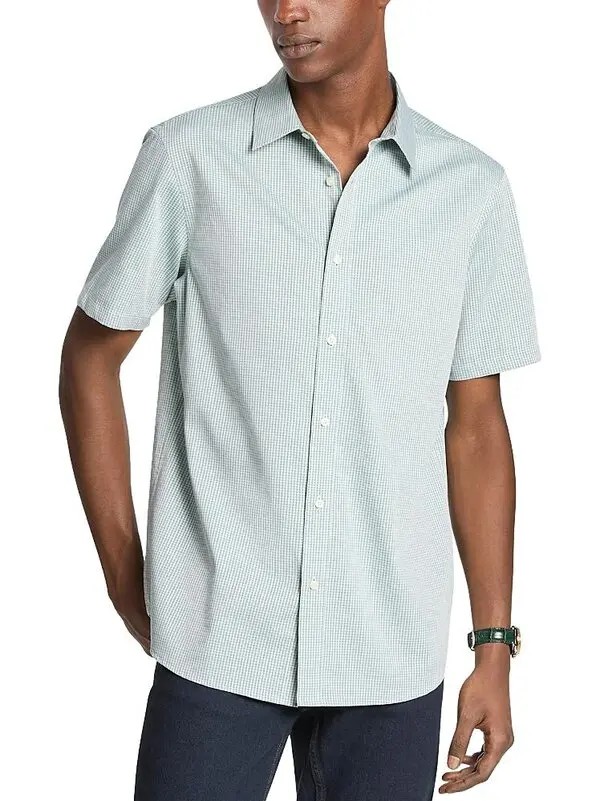 Michael Kors Dobby Classic Short Sleeve Shirt - Jewel Green