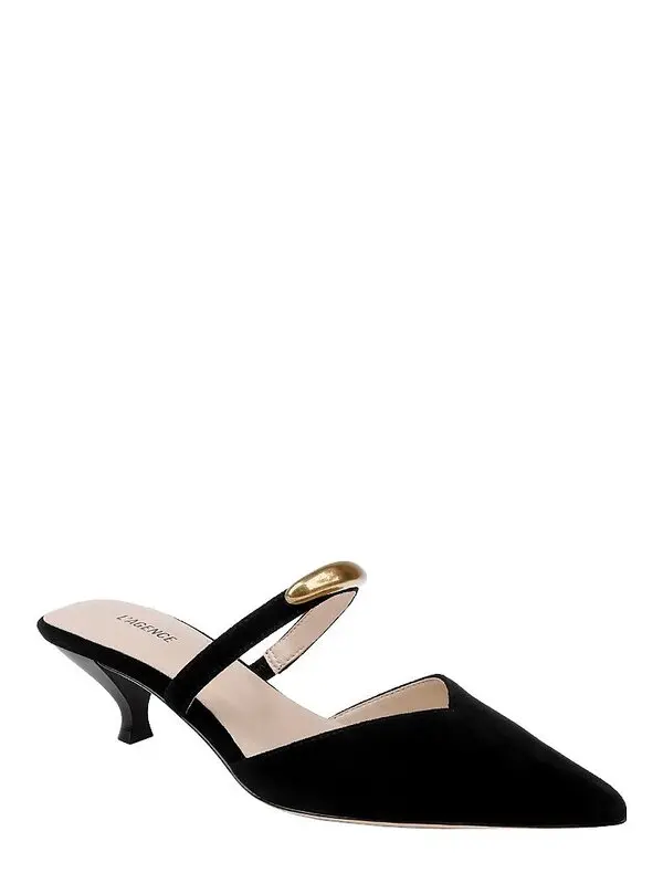 L'Agence Catania Pointed Pumps - Black Suede
