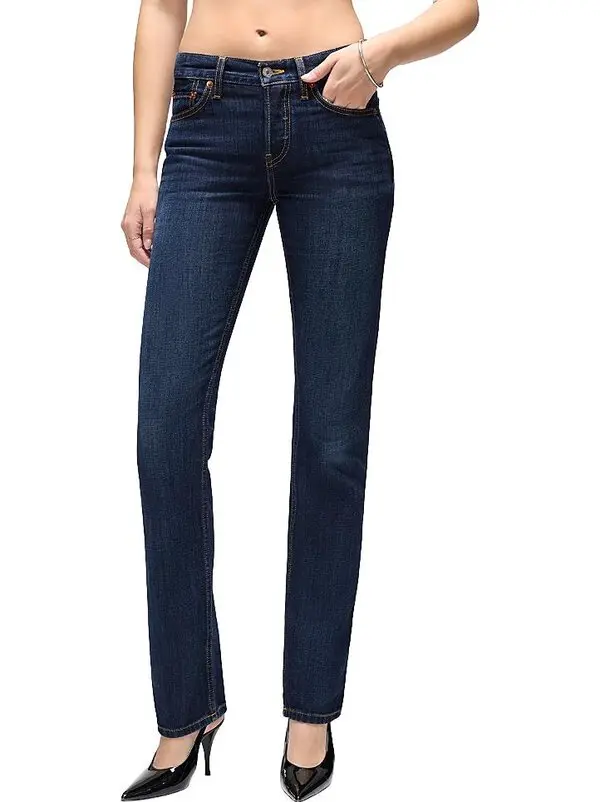 RE/DONE The Slim Cig Mid Rise Jeans - Dark Lady Blue