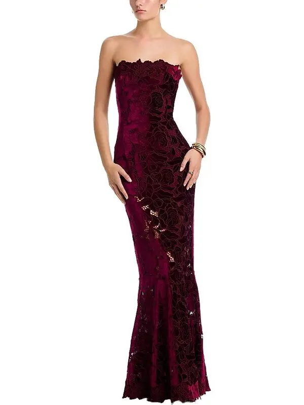 Generation Love Tamara Velvet Gown - Crimson