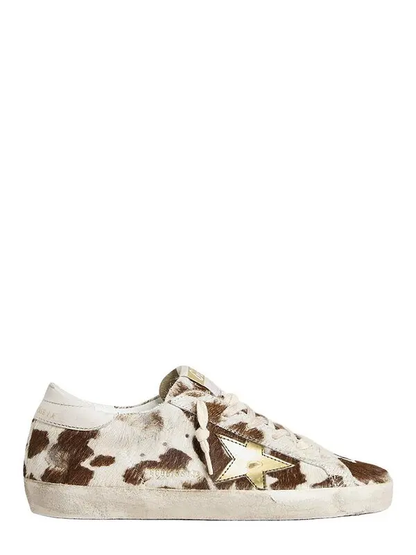 GOLDEN GOOSE Super Star Embellished Sneakers - White/brown