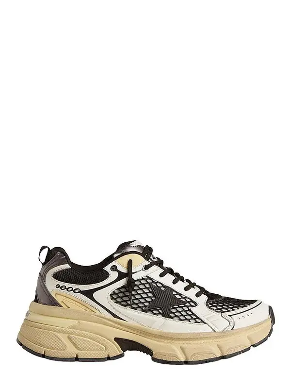 GOLDEN GOOSE Lightstar Net Running Sneakers - White/black