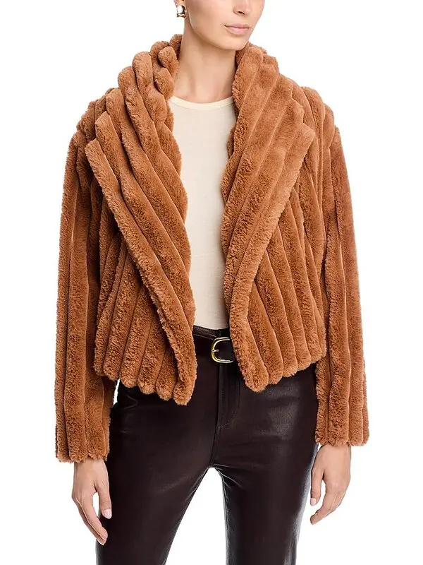 Blanknyc Quilted Faux Fur Coat - Time Flies