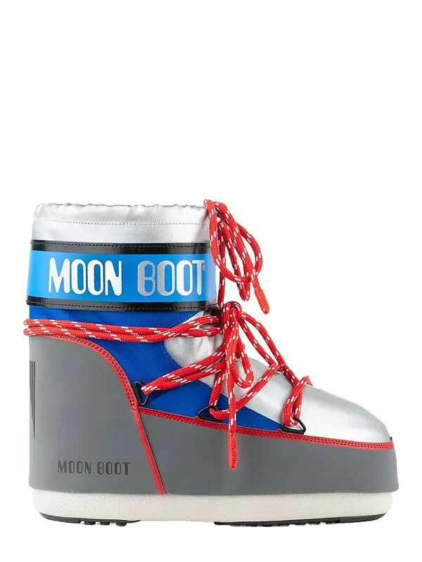 Moon Boot Icon Low Space Racing Boots - Silver/blue