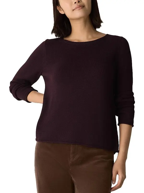 Eileen Fisher Bateau Neck Sweater - Casis