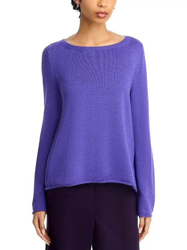Eileen Fisher Bateau Neck Sweater - Ultraviolet