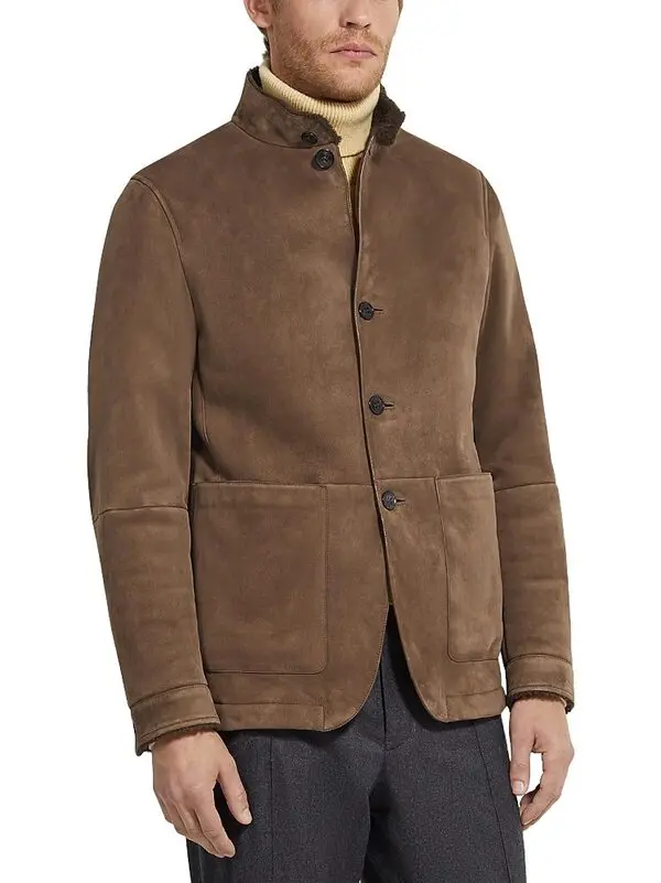 Zegna Shearling Il Conte Jacket - Brown