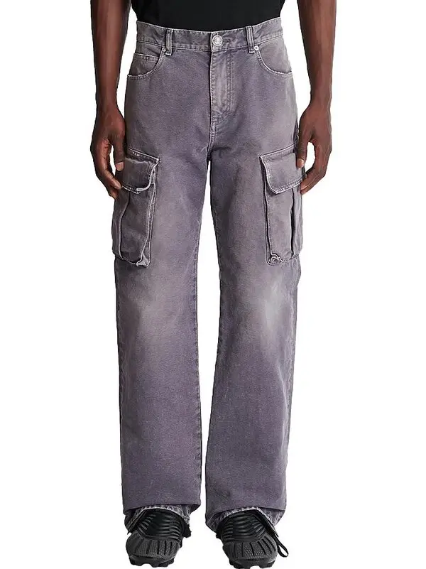 Balmain Relaxed Fit Cargo Pants - Grey