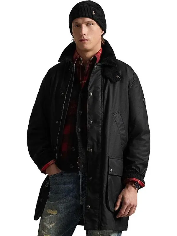Ralph Lauren The Iconic Oilcloth Car Coat - Black
