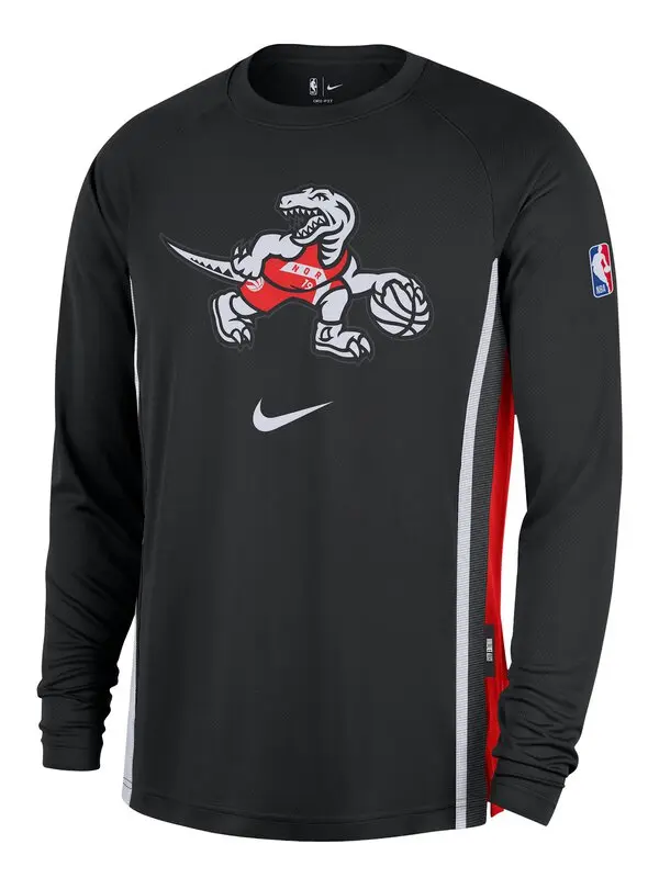 Nike Toronto Raptors City Edition Dri-fit Long-sleeve Top - Black