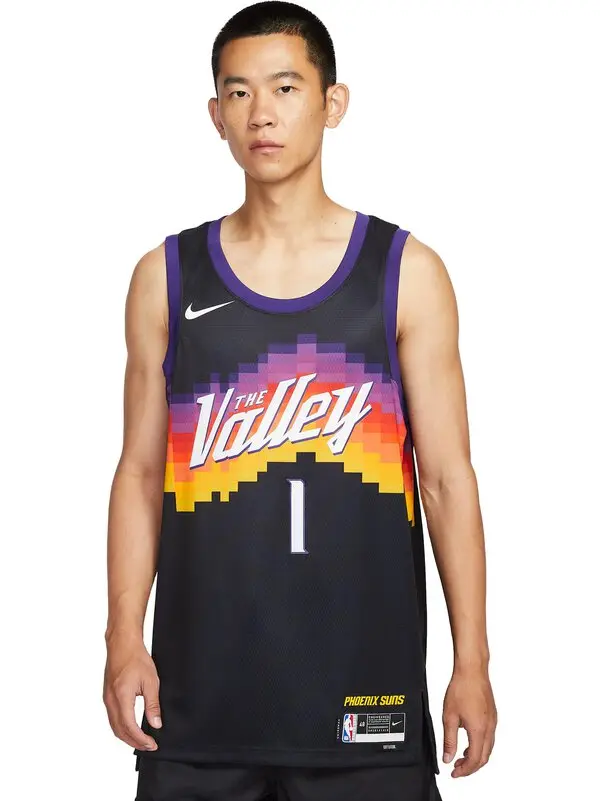 Nike Devin Booker Phoenix Suns City Edition Nba Swingman Jersey - Black
