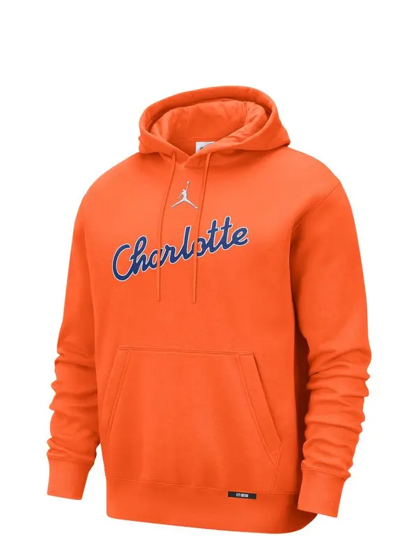 Nike Charlotte Hornets City Edition Basketball Club Pull-over Hoodie - Orange