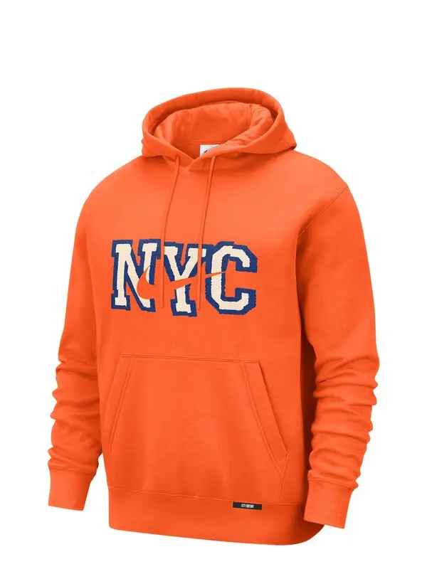 Nike New York Knicks City Edition Club Hoodie - Orange