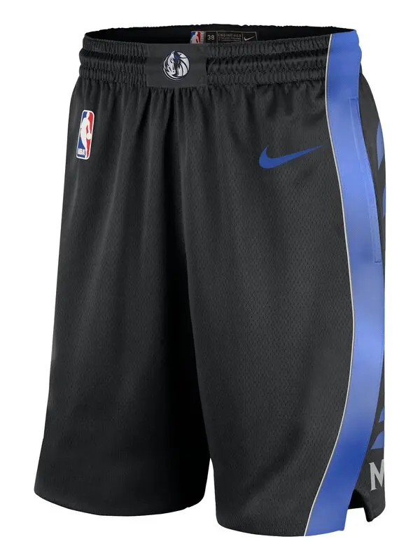 Nike Dallas Mavericks City Edition Dri-fit Nba Swingman Shorts - Black
