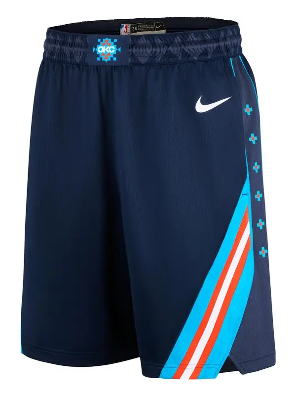 Nike Oklahoma City Thunder City Edition Dri-fit Nba Swingman Shorts - Blue