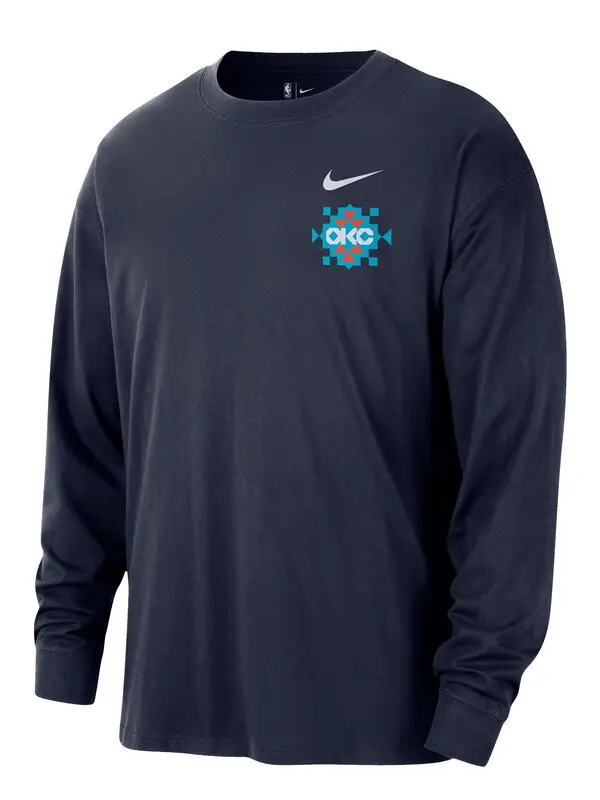 Nike Oklahoma City Thunder Essential City Edition Nba Long-sleeve T-shirt - Blue