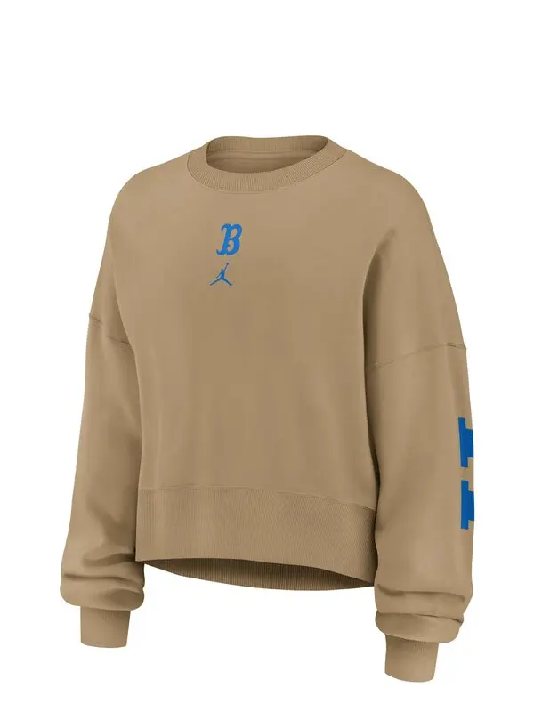 JORDAN Ucla Phoenix 2-hit College Pullover Crew - Brown