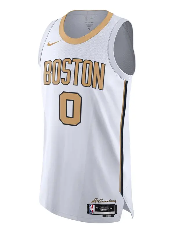 Nike Jayson Tatum Boston Celtics City Edition Dri-fit Adv Nba Authentic Jersey - White