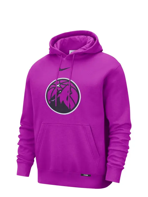 Nike Minnesota Timberwolves City Edition Club Hoodie - Purple