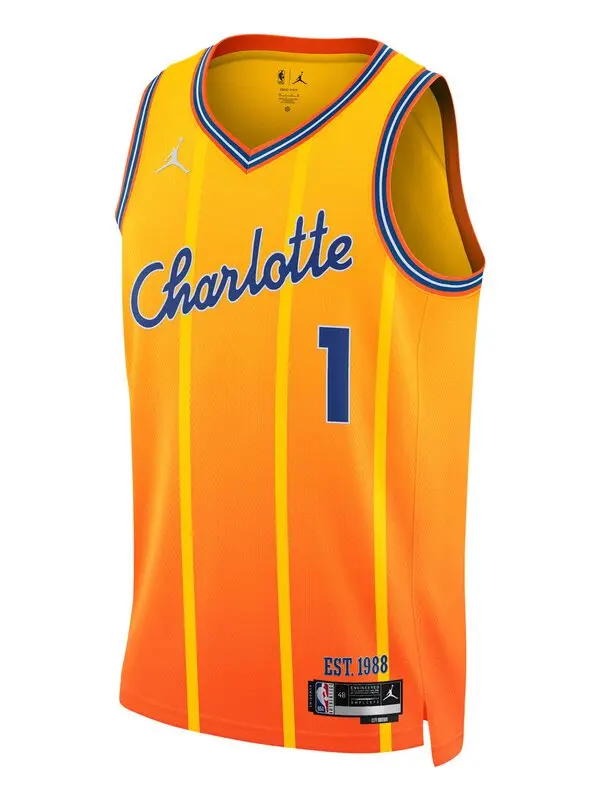Nike Lamelo Ball Charlotte Hornets City Edition Nba Swingman Jersey - Orange
