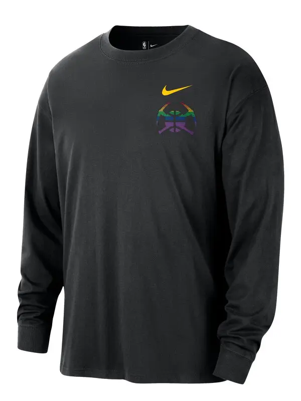 Nike Denver Nuggets Essential City Edition Nba Long-sleeve T-shirt - Black