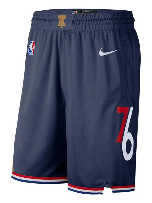 Nike Philadelphia 76ers City Edition Dri-fit Nba Swingman Shorts - Blue