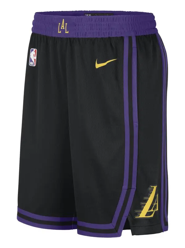 Nike Los Angeles Lakers City Edition 2023/24 Dri-fit Nba Swingman Shorts - Black