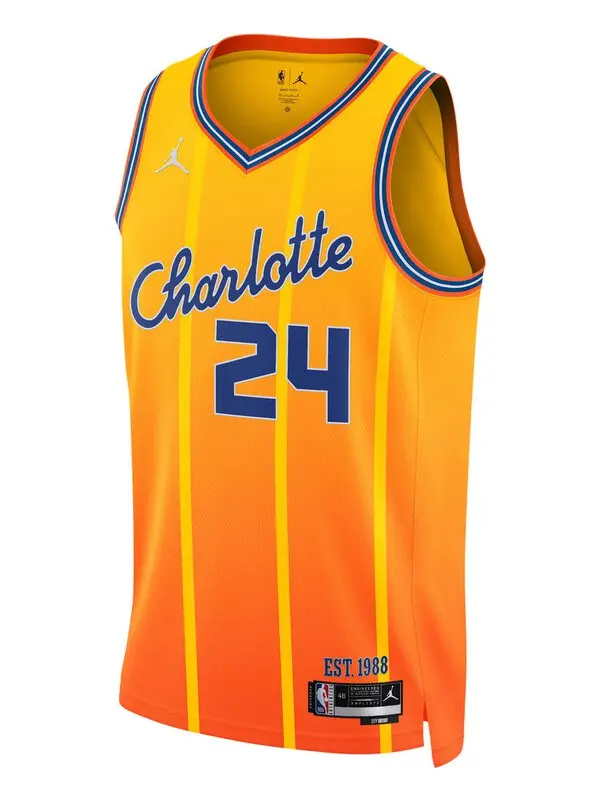 Nike Brandon Miller Charlotte Hornets City Edition Nba Swingman Jersey - Orange