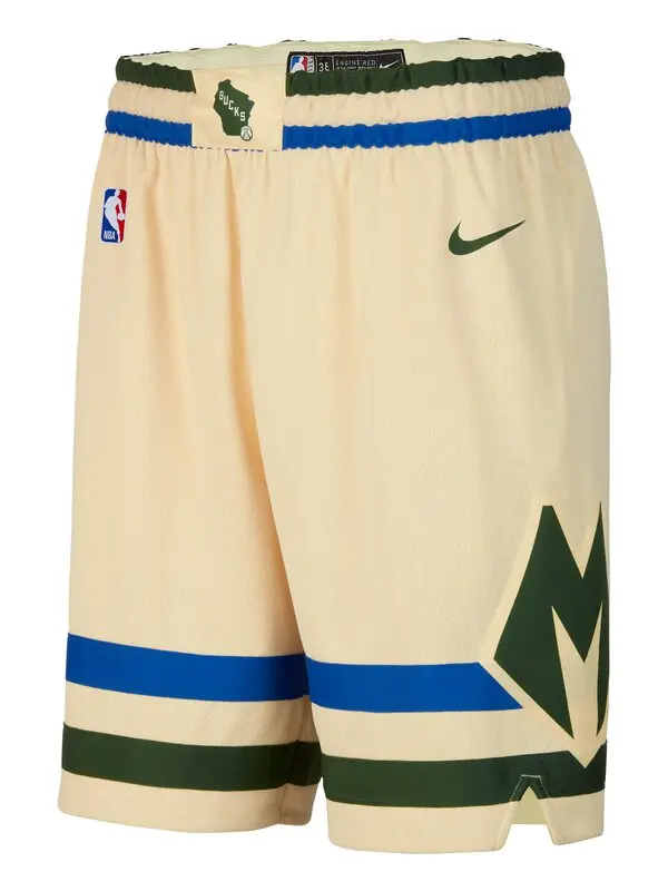 Nike Milwaukee Bucks City Edition Dri-fit Nba Swingman Shorts - Brown