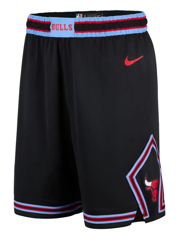 Nike Chicago Bulls City Edition Dri-fit Nba Swingman Shorts - Black