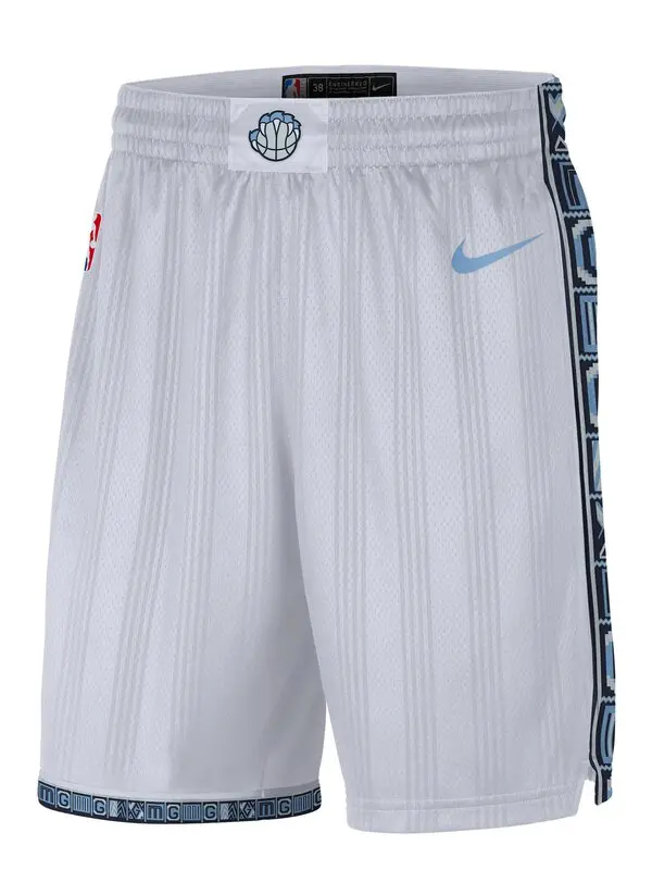 Nike Memphis Grizzlies City Edition Dri-fit Nba Swingman Shorts - White