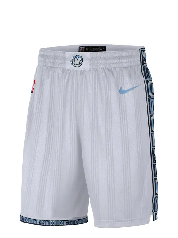 Nike Memphis Grizzlies City Edition Dri-fit Nba Swingman Shorts - White