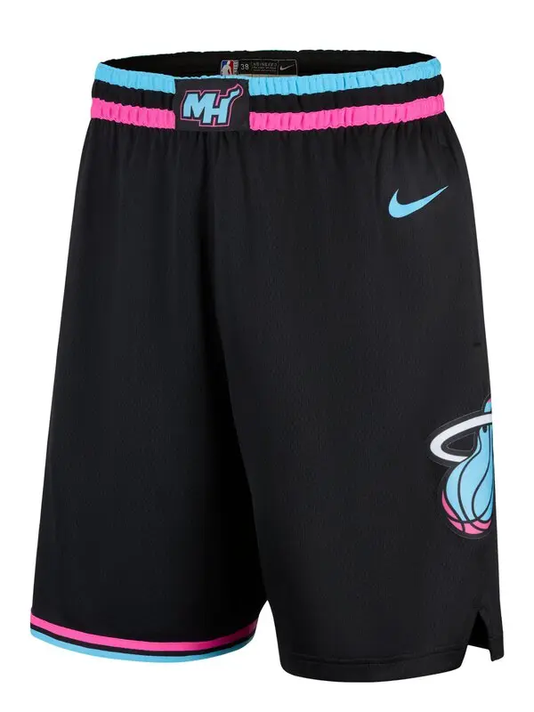 Nike Miami Heat City Edition Dri-fit Nba Swingman Shorts - Black