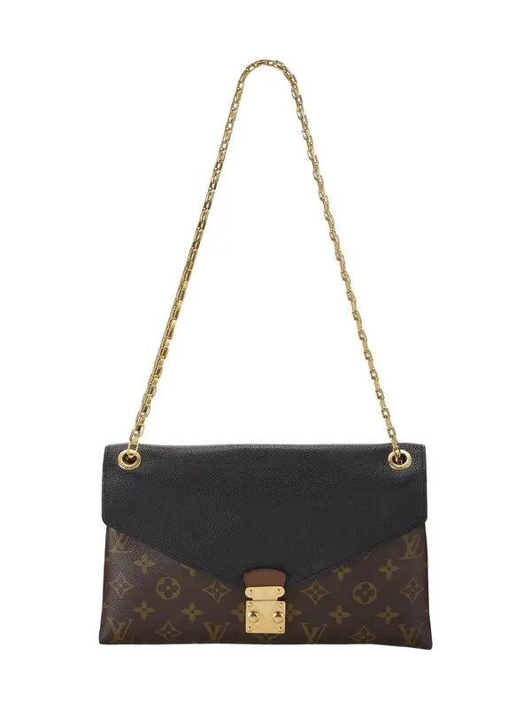 LOUIS VUITTON Monogram Canvas Pallas Chain Bag - Black