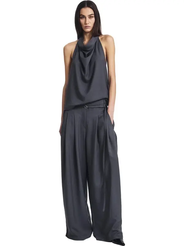 NINETY PERCENT Evie Wide-leg Trousers - Magnet