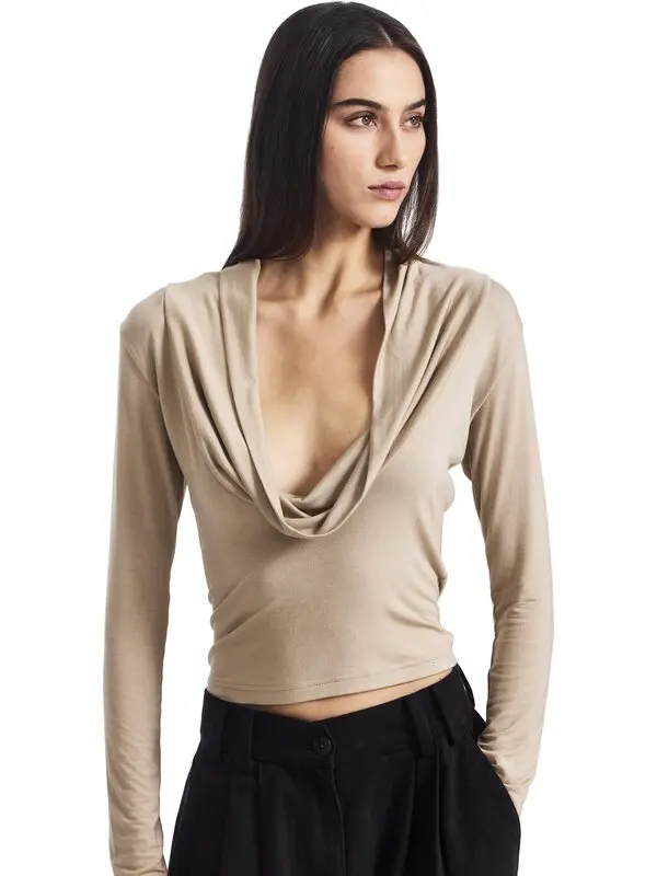 NINETY PERCENT Anjea Reversible Top - Taupe